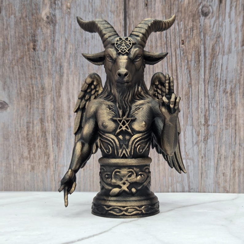 Baphomet 3d Printed Fanart Decor Statue - 7 Inches Tall - Etsy