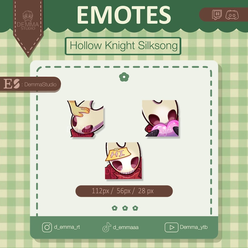 Set 3 HOLLOW KNIGHT SILKSONG Emotes – Twitch and Discord Emotes Pack ...