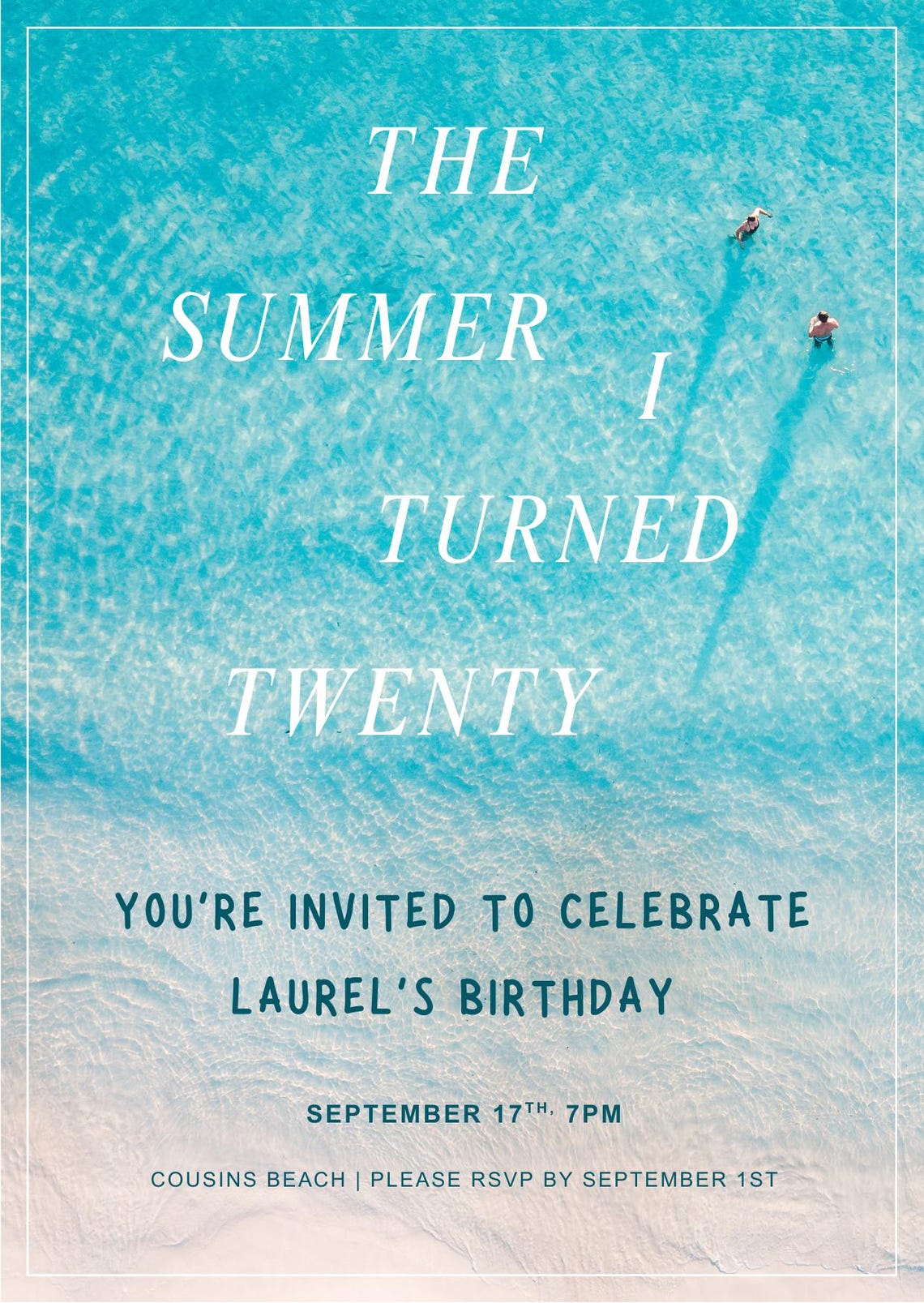 The Summer I Turned Pretty - Party Invitation - Etsy