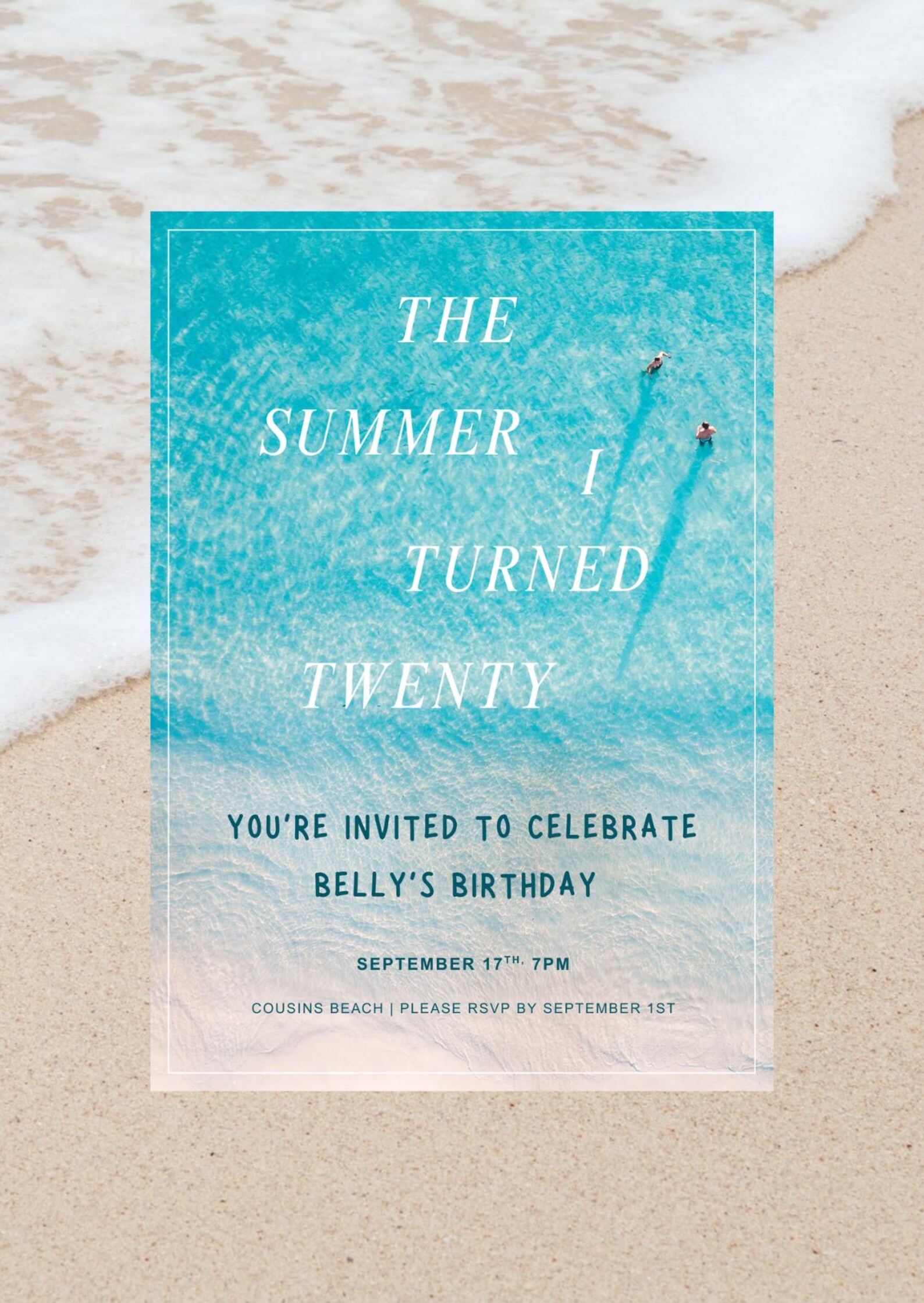 The Summer I Turned Pretty - Party Invitation - Etsy