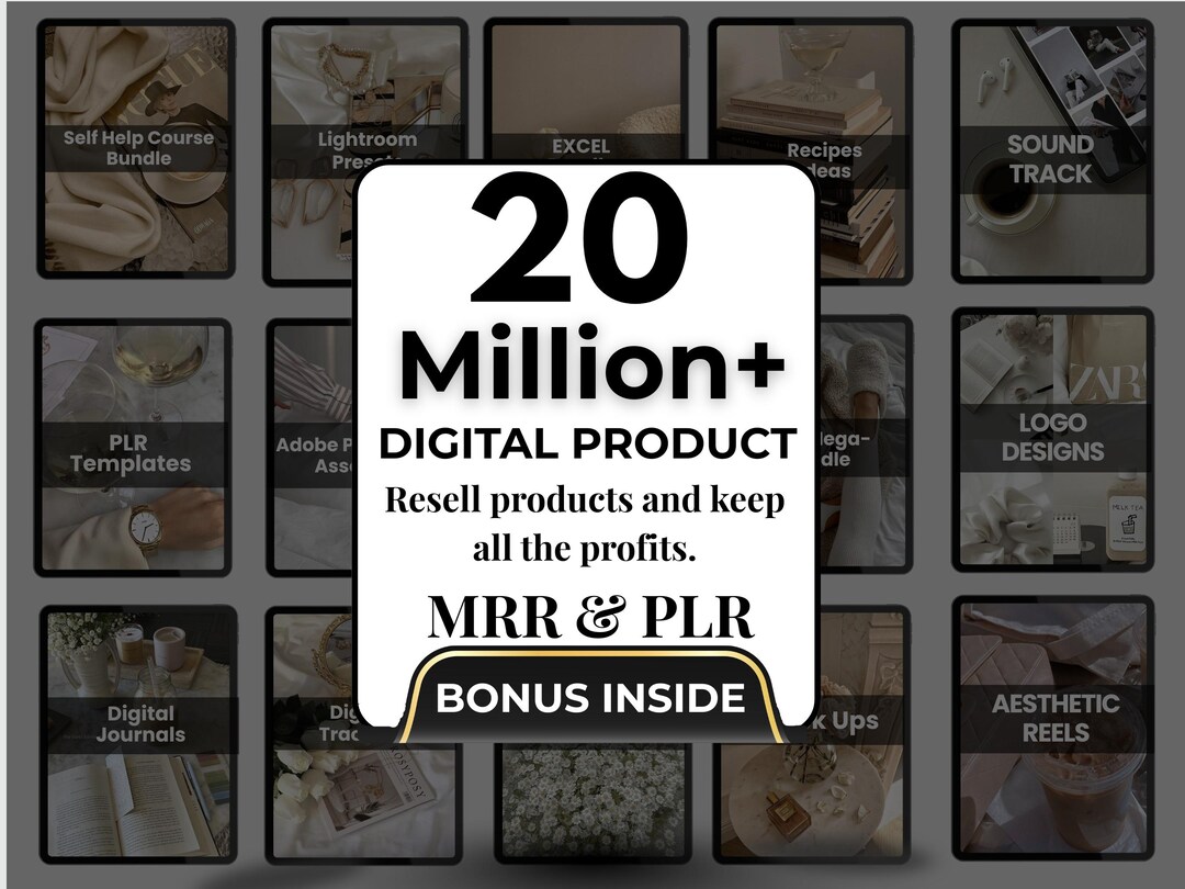 20 Million+ Ultimate PLR MRR Bundle Ideal for Passive Income, Plr Mrr ...