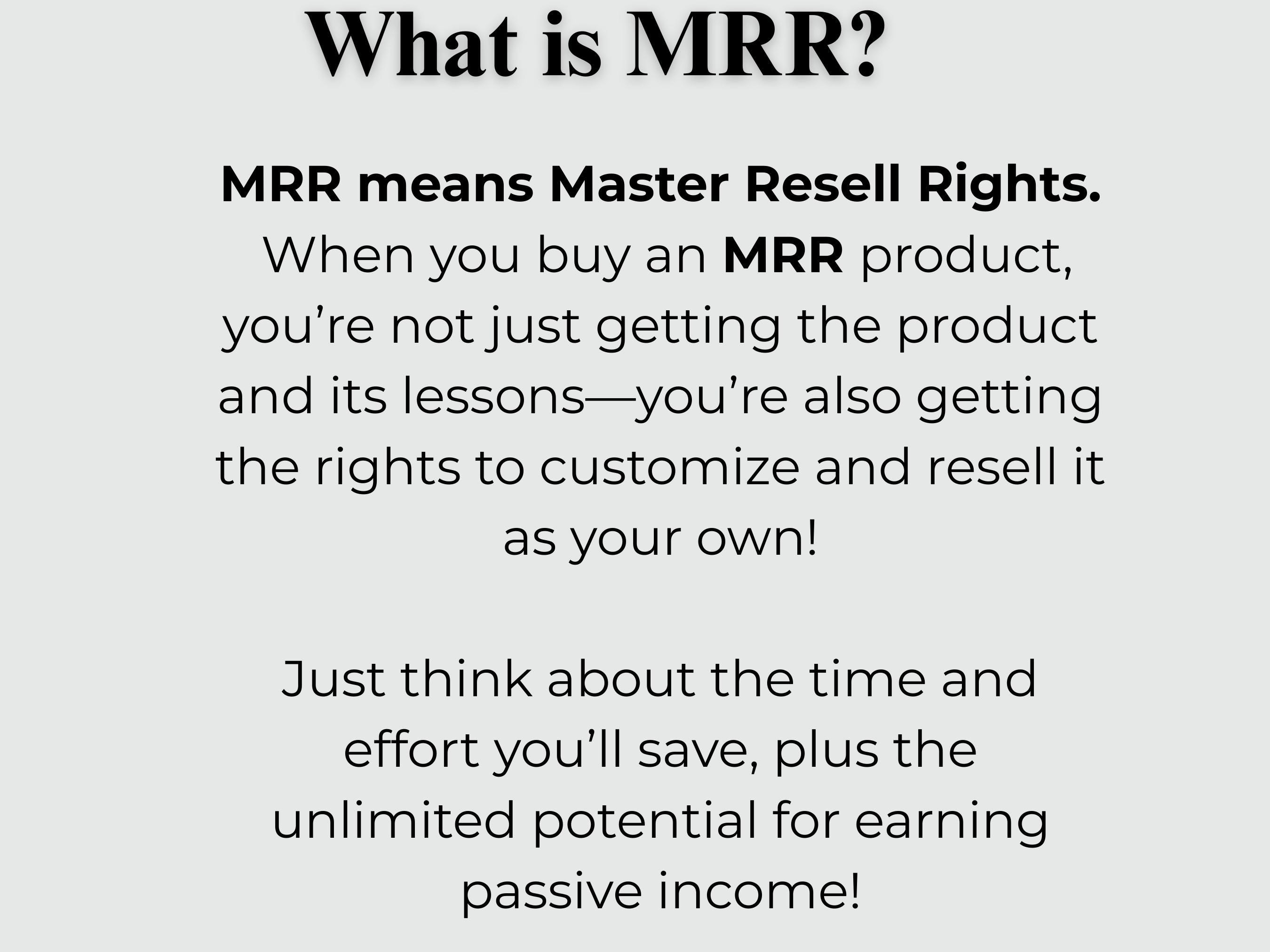 100 Million+ Ultimate PLR MRR Bundle Ideal for Passive Income, Plr Mrr ...
