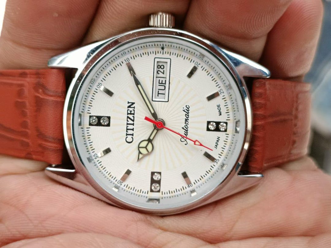 Citizen Automatic White Dial Day/date 21 Jewels Stainless Steel Men's ...