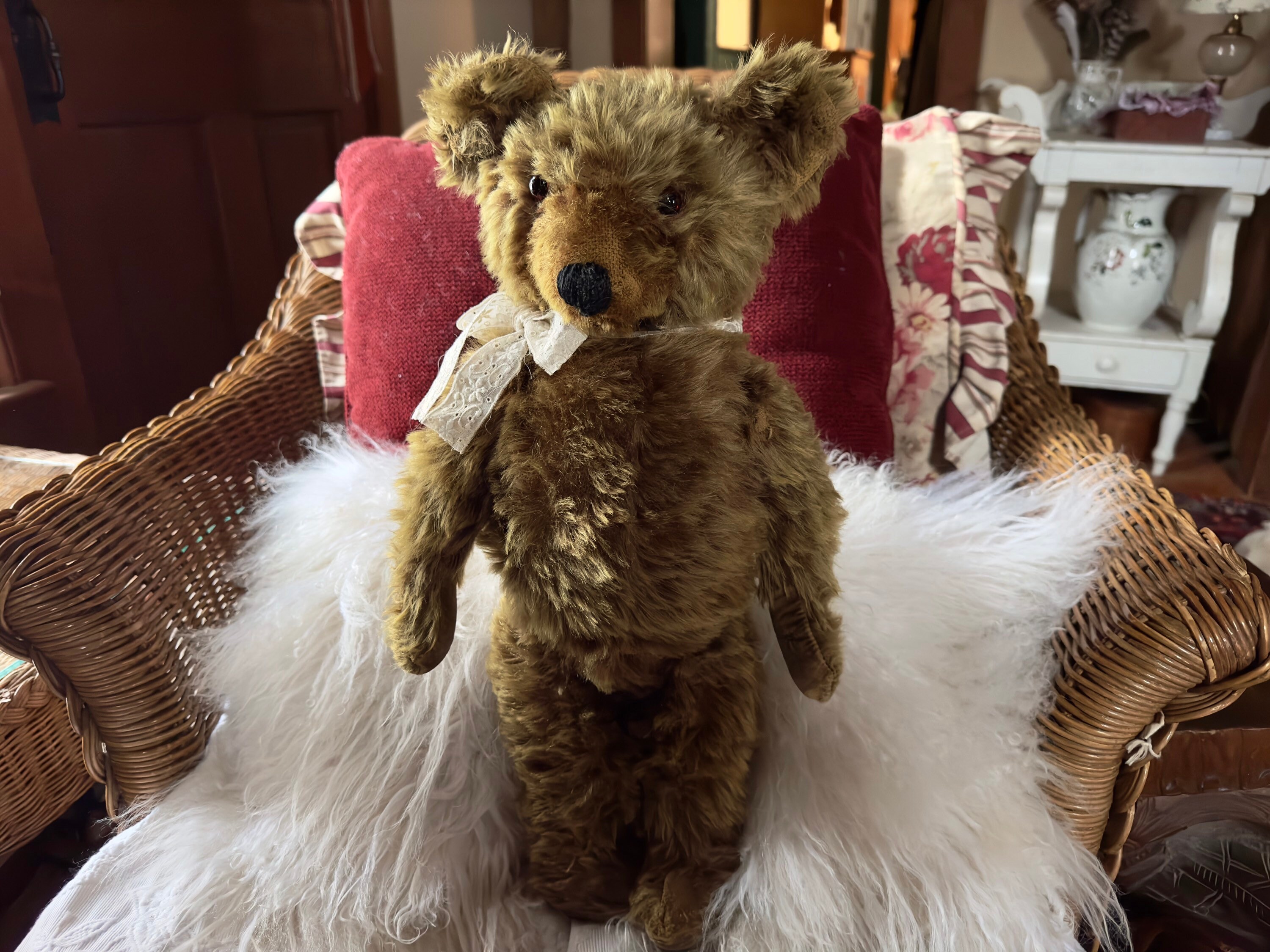 Antique 1930/1940 American Knickerbocker Toy Company Mohair Joined ...