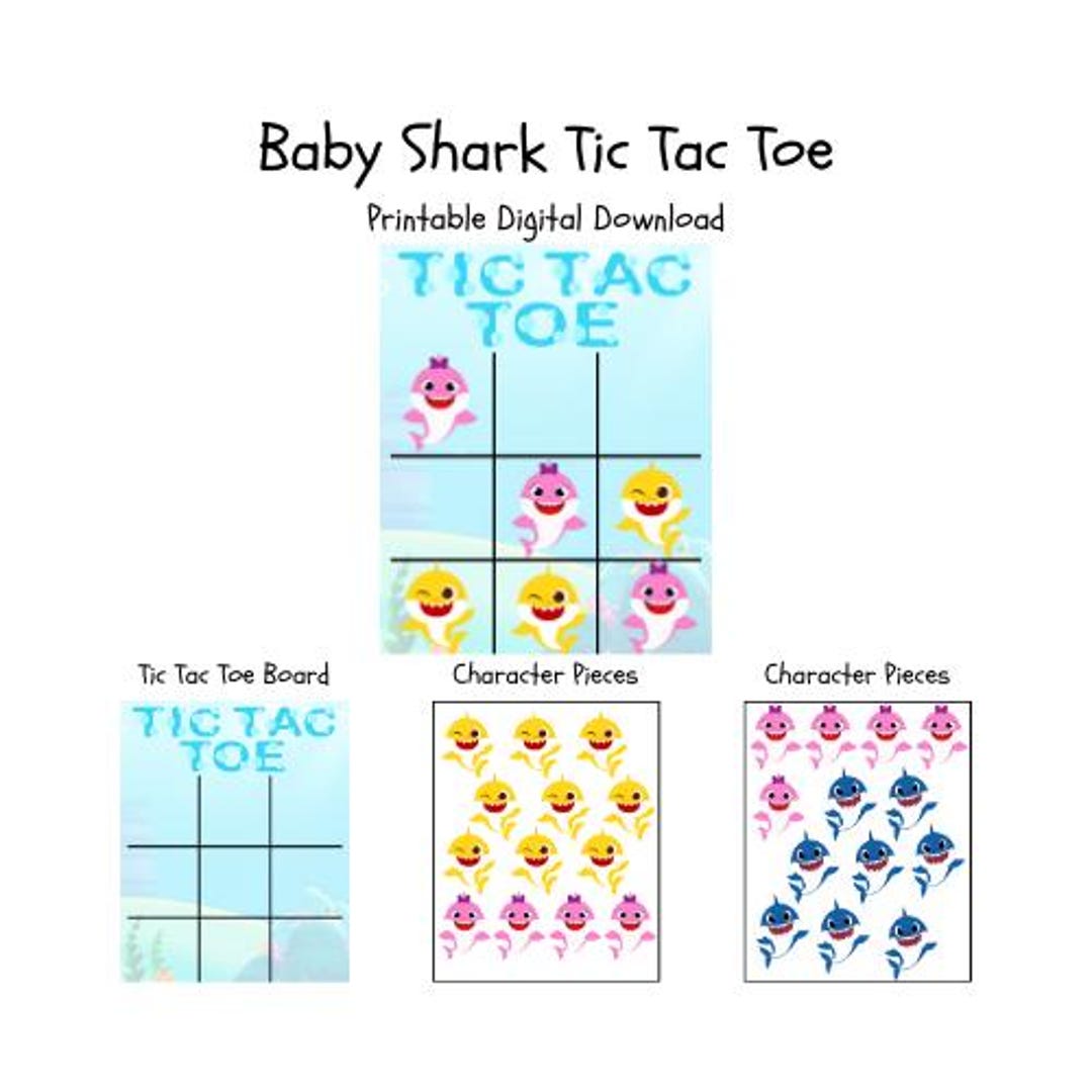Baby Shark Tic Tac Toe – Digital Download - Etsy