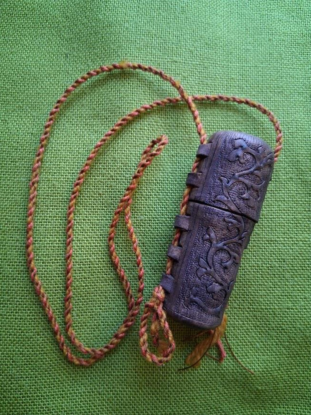 Dark Brown Leather Medieval Needle Case - Etsy