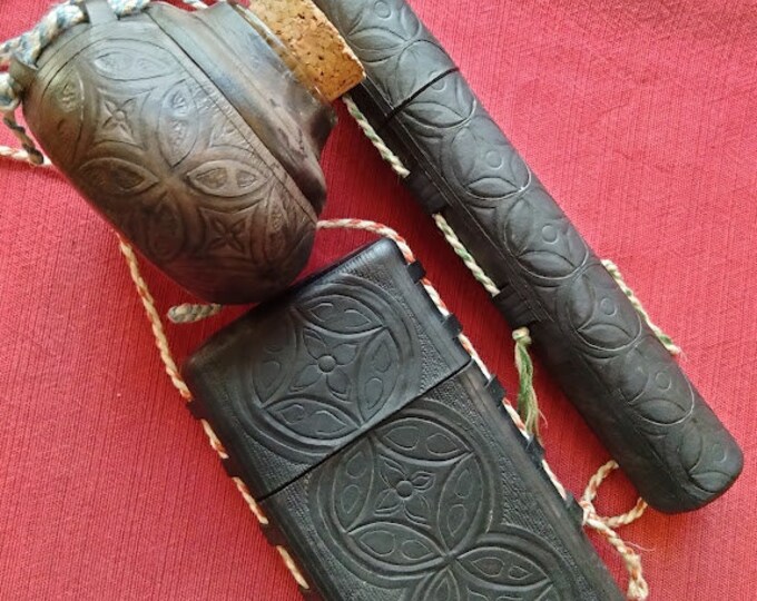 Medieval Leather Scribal Set - Geometric - Etsy