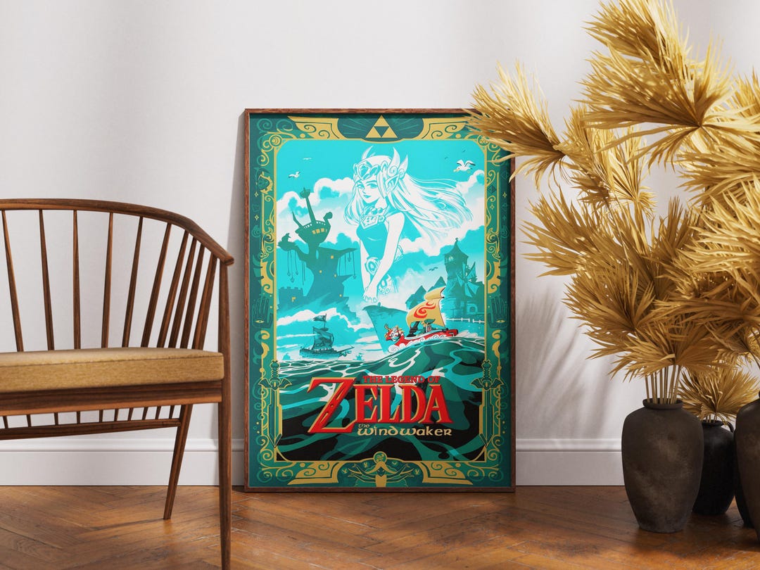 The Legend of Zelda Wind Waker Poster – Ocean Adventure Fan Art Print ...