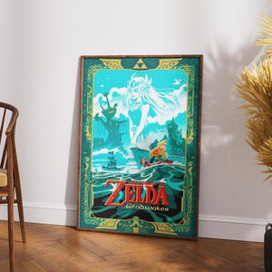 The Legend of Zelda Wind Waker Poster – Ocean Adventure Fan Art Print ...