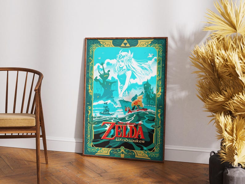 The Legend of Zelda Wind Waker Poster – Ocean Adventure Fan Art Print ...