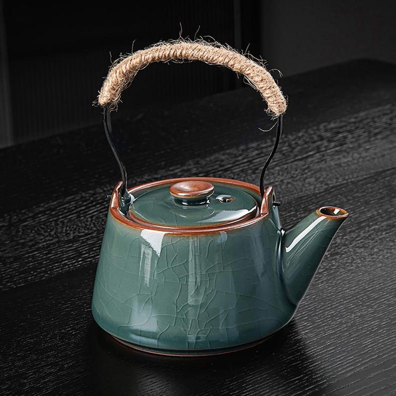 Vintage Ceramic Teapot With Handle | Ceramic Tea Set | One Pot and Two ...