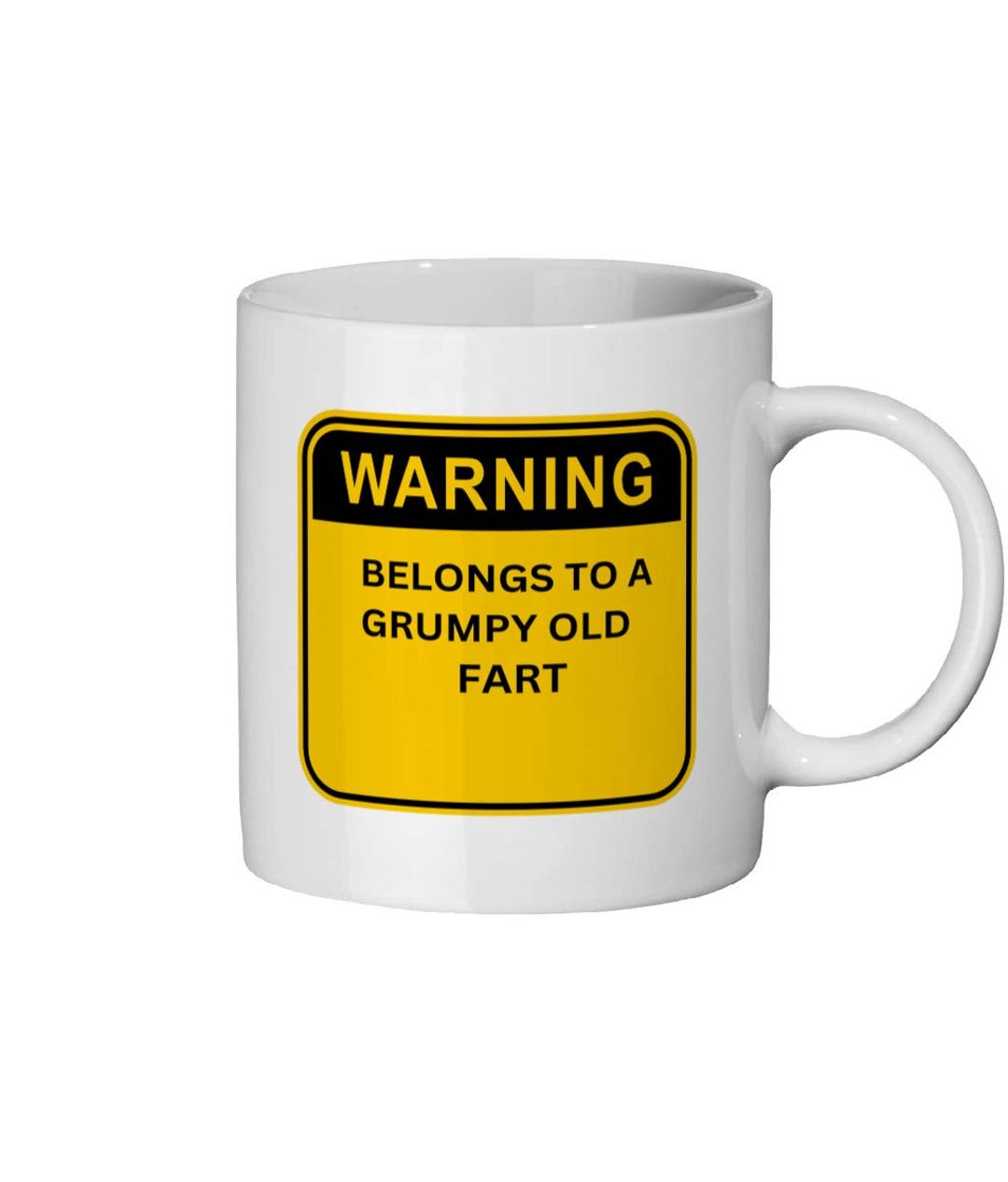 Warning Belongs to a Grumpy Old Fart, Ceramic Mug - Etsy