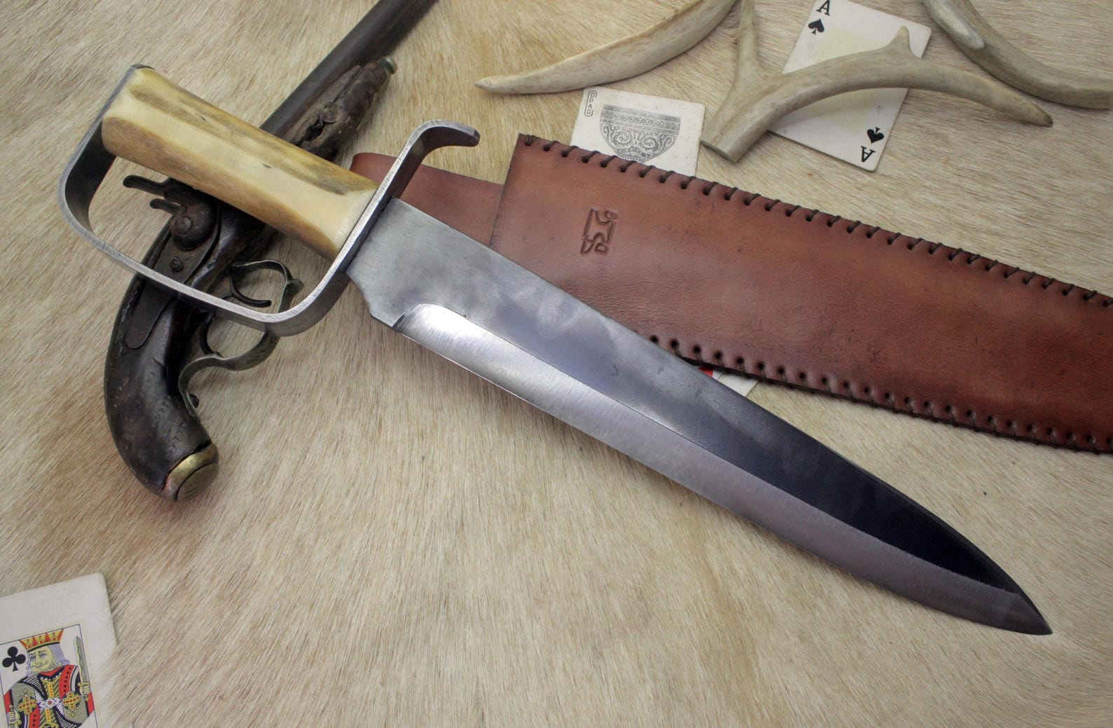 Gaucho Bowie Knife – Frontier Style – Mountain Man – Rustic Western ...