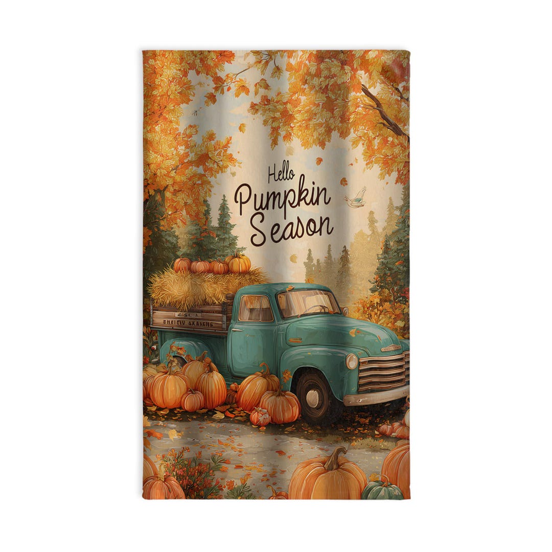 Fall Farm Truck Hand Towel: Autumn Pumpkin Decor, Thanksgiving Gift - Etsy
