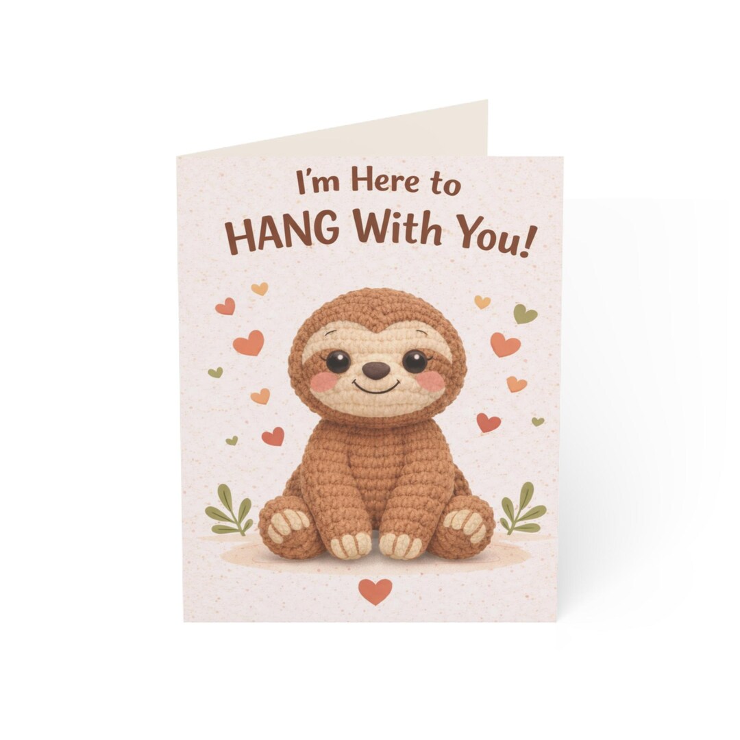 Sloth Greeting Card: Thinking of You Note - Etsy