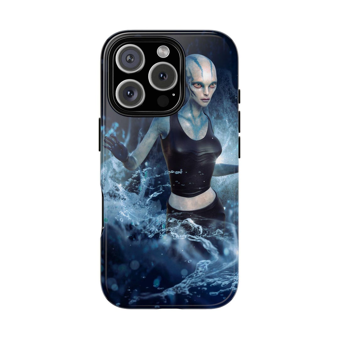 3D Alien Water Spirit Phone Case: Tough, Cosmic Art Cover - Etsy