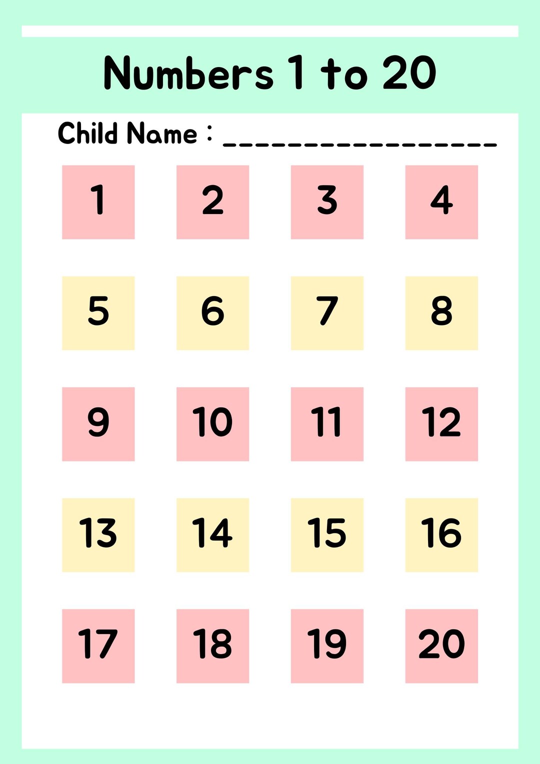 Alphabet and Number Poster/chart Bundle Special (PDF Download) - Etsy