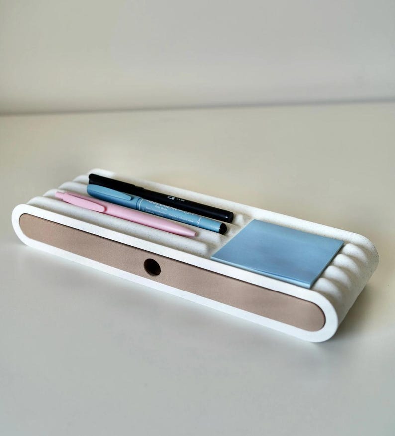 RIBLUX– 3D Printable Desk Organizer | Pen Holder & Tray | Minimalist ...