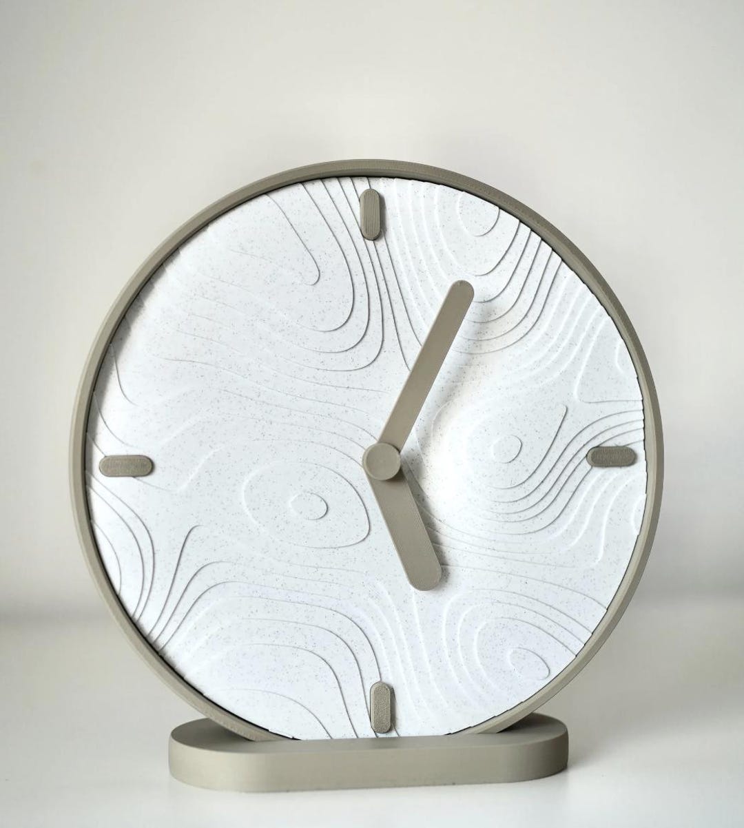 Modern Topographic Wall Clock: 3D Minimalist Art - Etsy