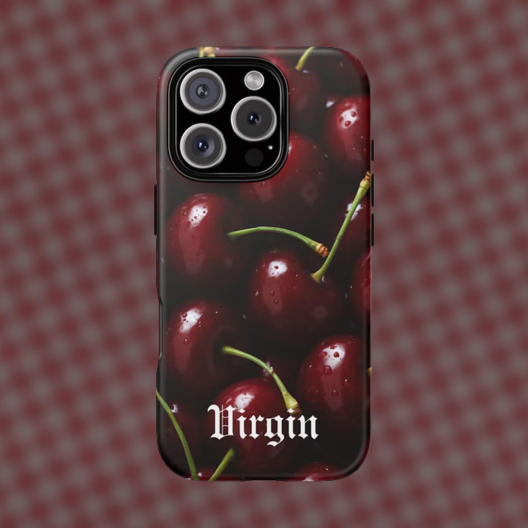 2000s Cherry Phone Case for Her Red Fruit Pattern Protective Cover for ...