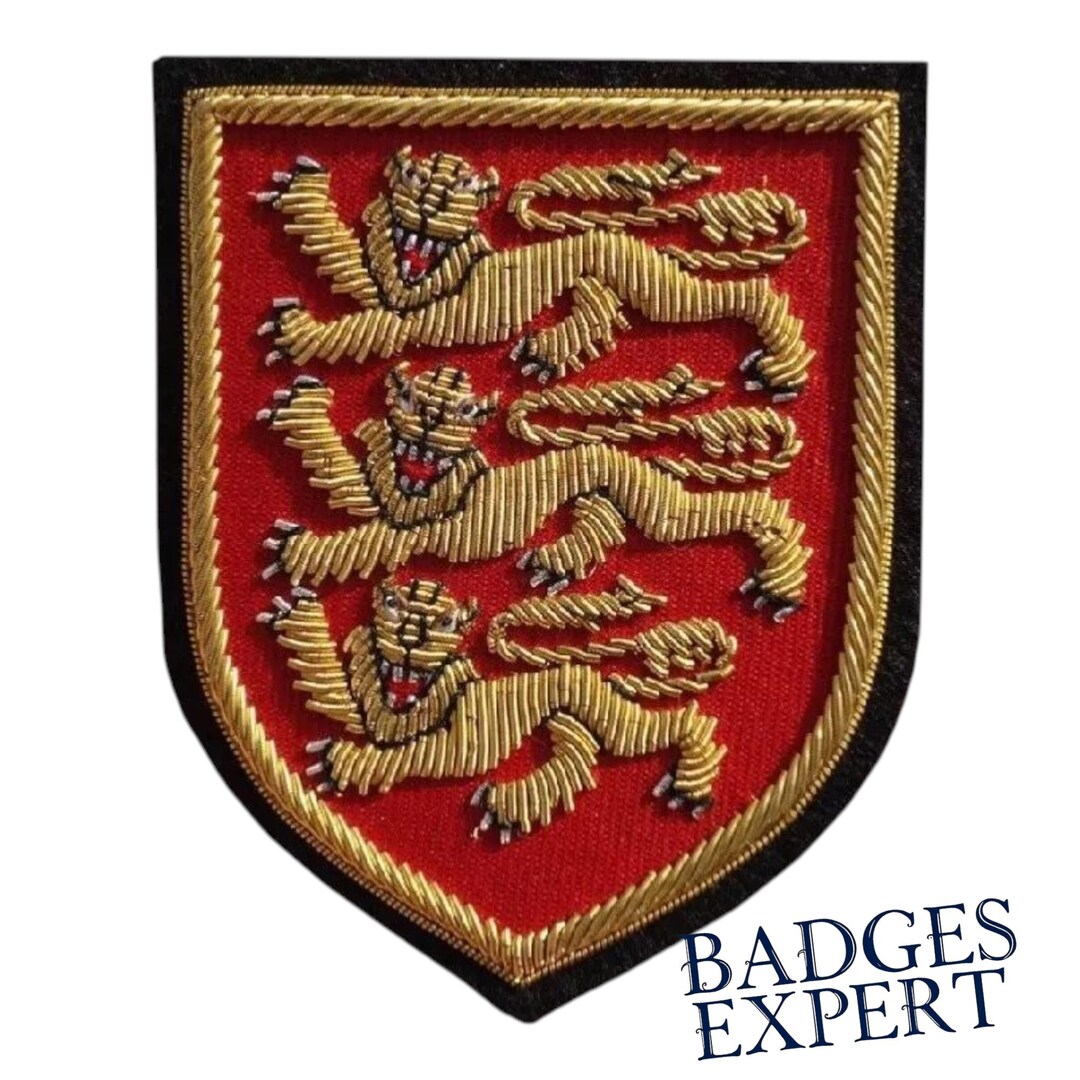 Hand Embroidered Lion Blazer Badge: Bullion Wire Crest, 4" - Etsy
