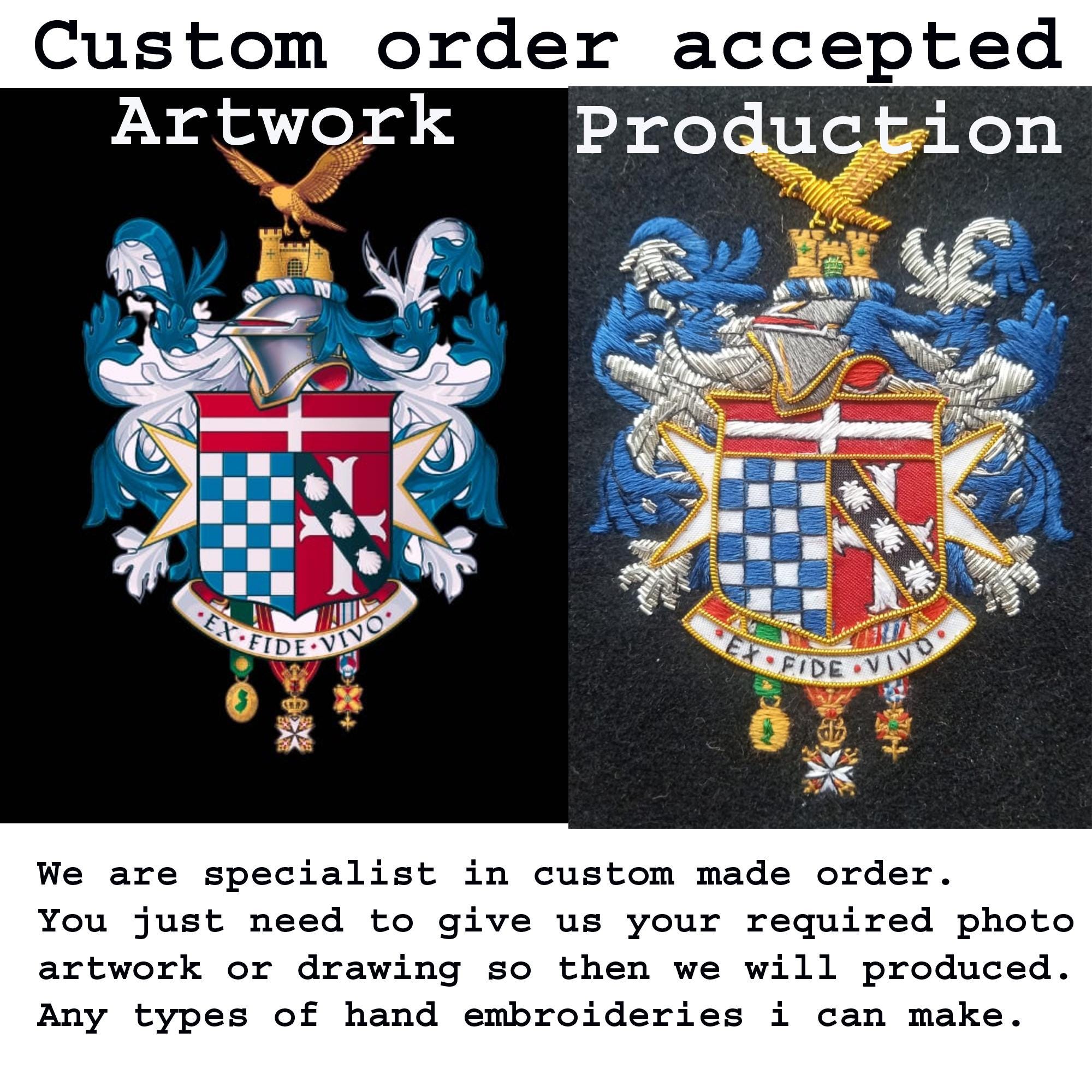 Hand Embroidered Oxford University Blazer Badge - Bullion Wire Crest - Etsy