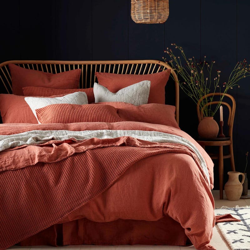 Rust Linen Duvet - Etsy