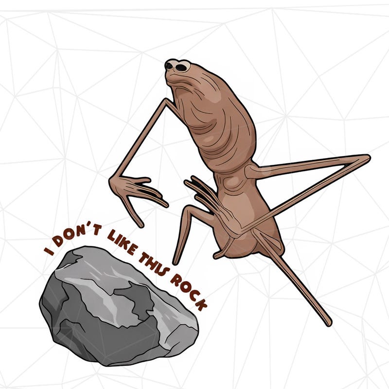 Robert I Dont Like This Rock Sticker - Etsy