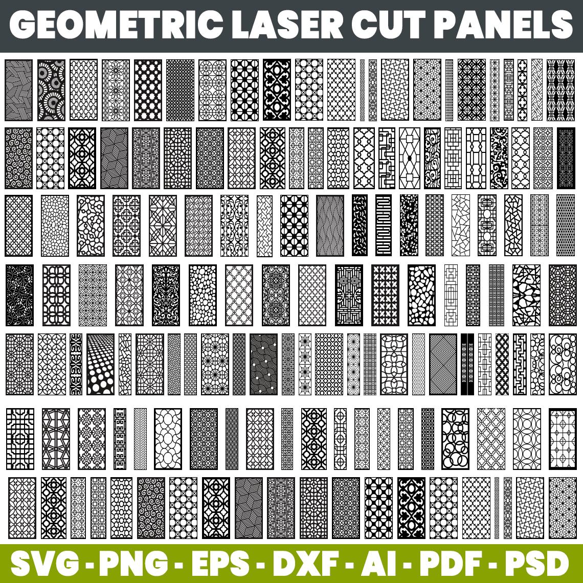 Laser Cut Panels & Patterns | DXF SVG Vector Pack | 100+ Geometric ...