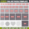 Puzzle Template SVG Bundle: 20 Designs, Cutting Files (digital Download ...