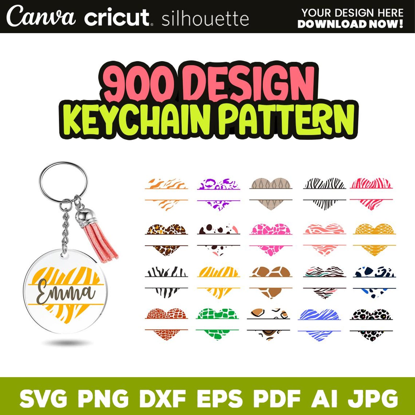 900 Keychain Svg, Acrylic Keychain Svg Bundle, Round Keychain Svg ...