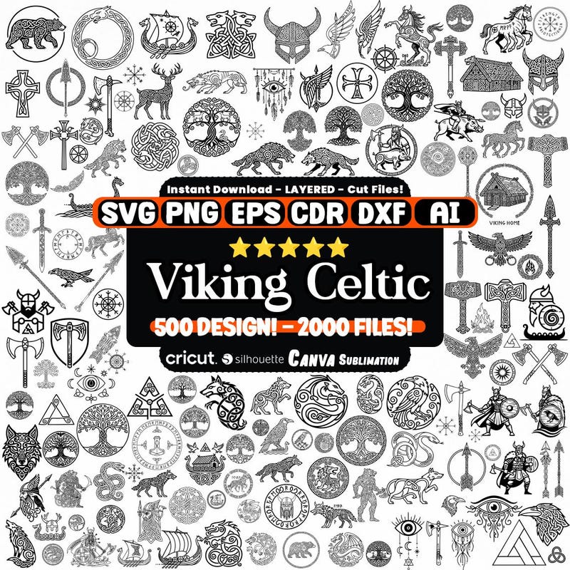 Celtic Symbols Cut Files - Etsy