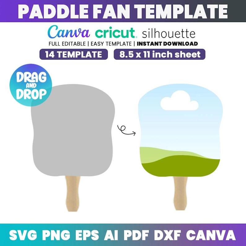 Fan Template Svg Bundle, Church Fan Template, Graduation / Wedding Fan ...