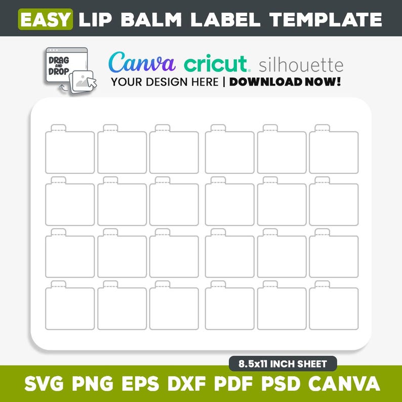 Lip Balm Labels Template, Chapstick Labels Template, Editable Canva ...