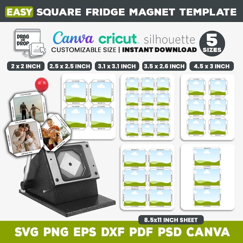 Square Magnetic Template - Etsy