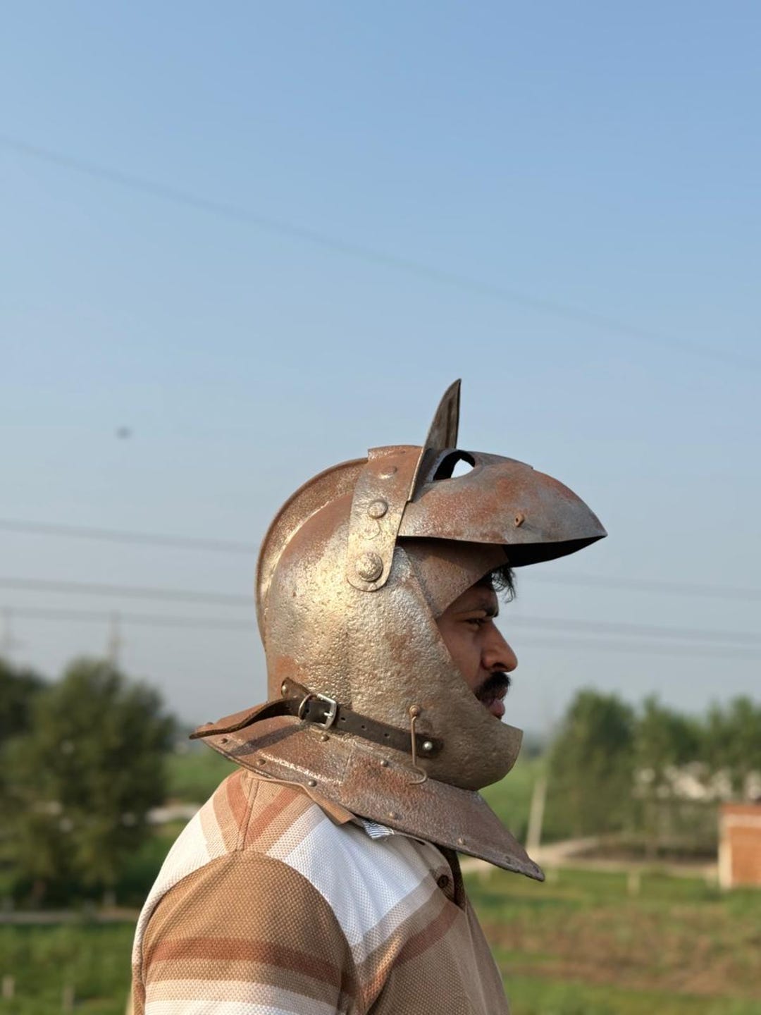 Rustic Medieval Knight's Helmet With Rusted Finish - LARP, Cosplay, or ...