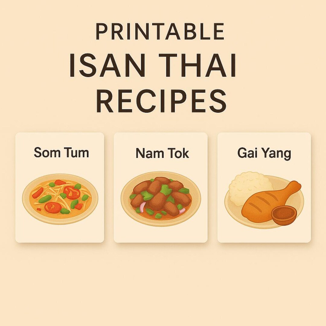 Thai Recipe Cards | 10 Traditional Thai Menus | Digital Download | A5 ...