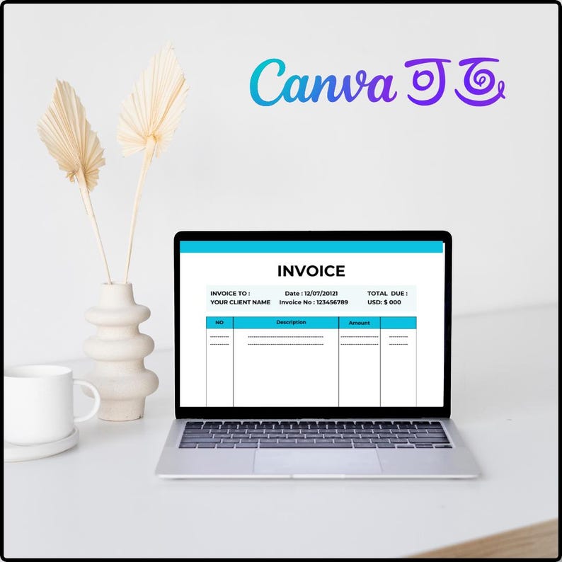 Editable Invoice Template, Small Business Custom Order Form, Printable ...