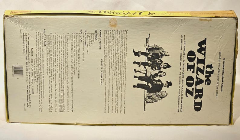 Vintage the Wizard of Oz Game 1974 Cadaco Okay Condition (missing 1 ...