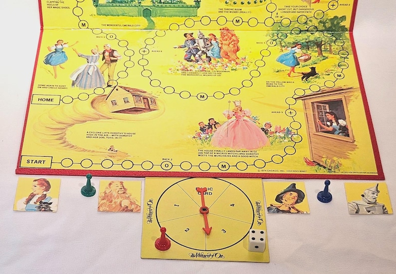Vintage the Wizard of Oz Game 1974 Cadaco Okay Condition (missing 1 ...