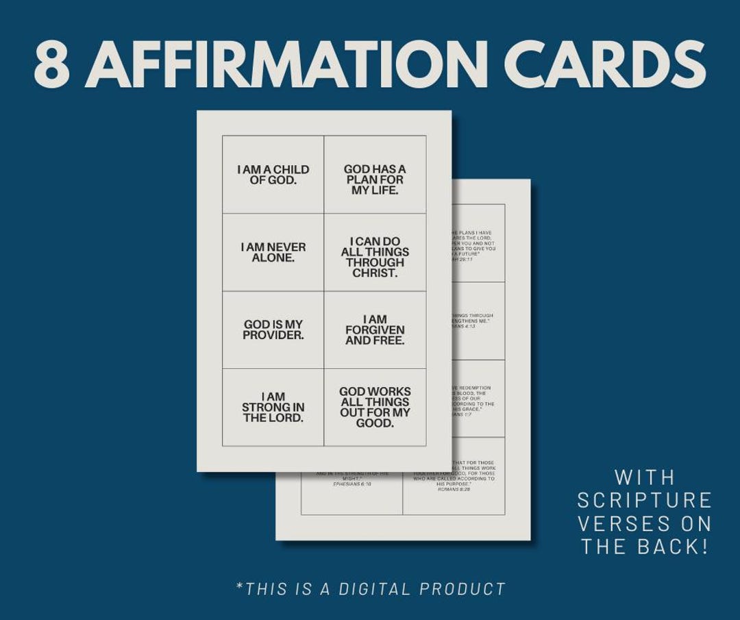 Christian Affirmation Cards - Etsy