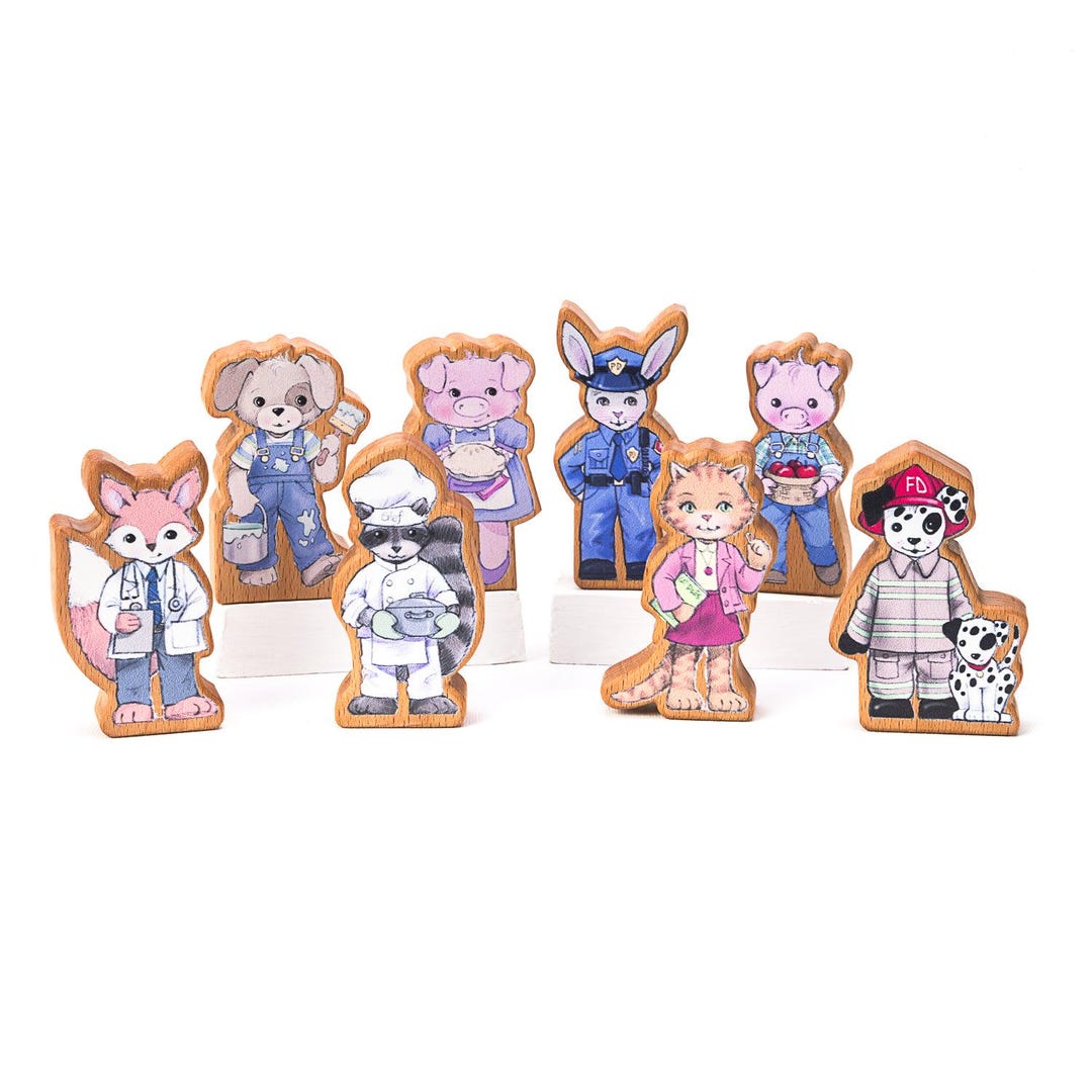 Fun Finger Friends Wooden Puppet Set - Etsy