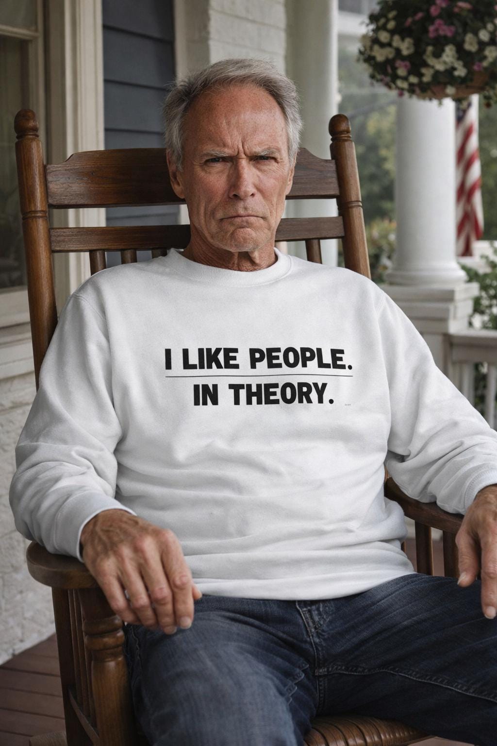 I Like People. in Theory. | Unisex Fleece Sweatshirt | Cotton Heritage ...