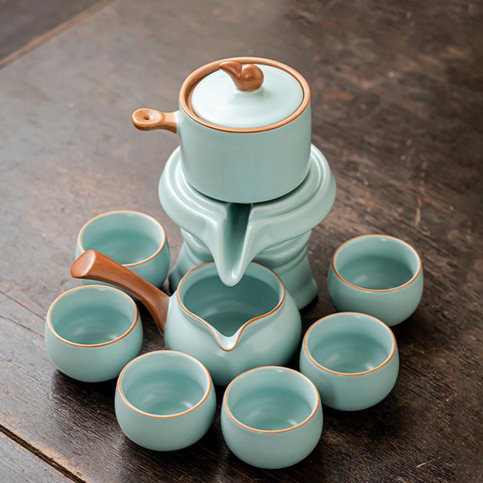 Automatic Ceramic Tea Set | Kung Fu Tea Set | Minimalist Tea Set ...