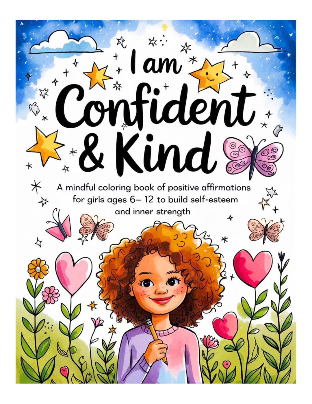 I Am Confident & Kind Mandala Coloring Book With Inspirational Quotes ...