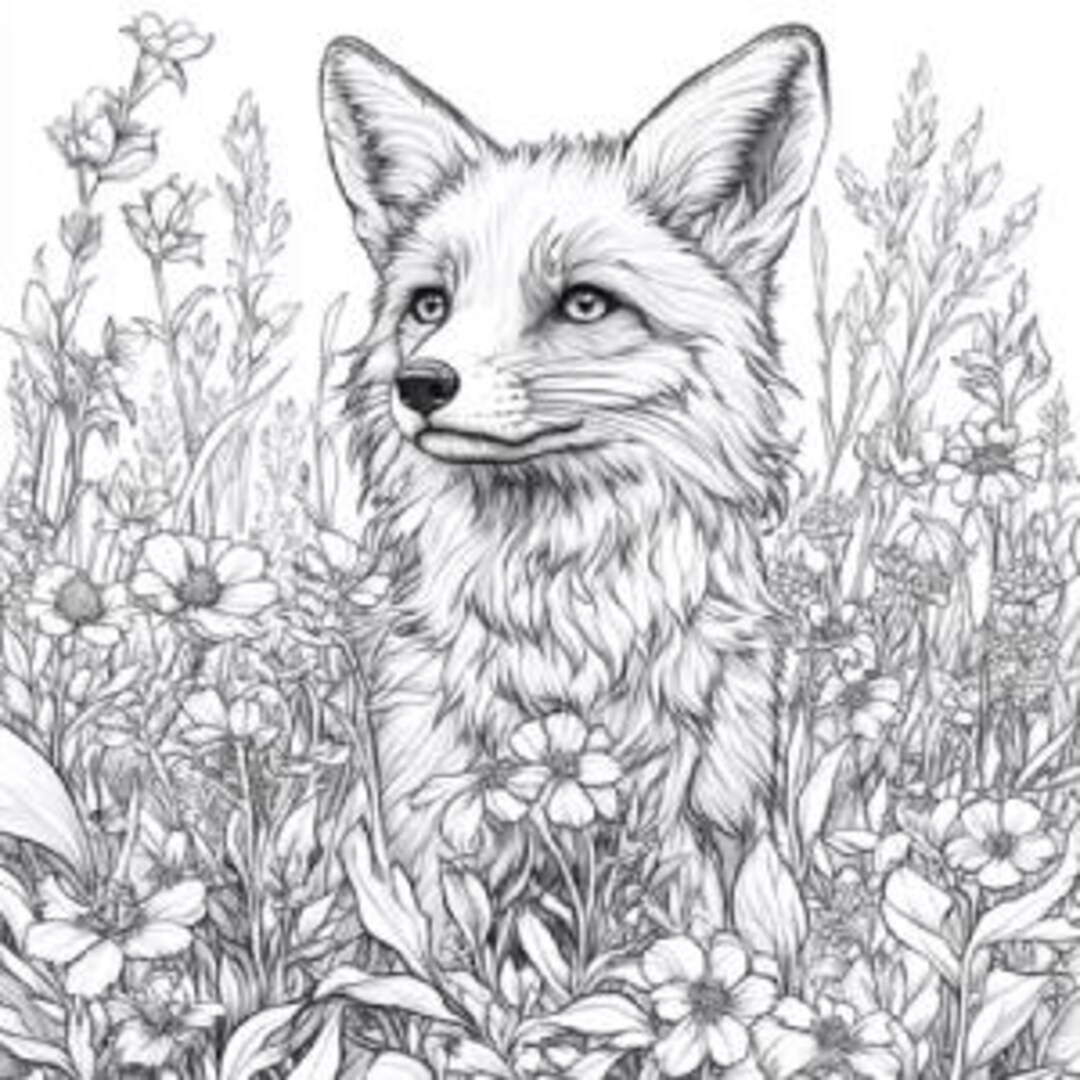 Pacific Northwest Coloring Pages: Forest Animals, Nature Art (digital ...