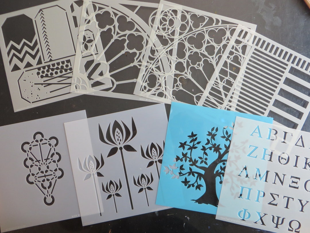 Variety of Stencils, Stencils, 6 X 6, Crafters Workshop, Artists Cellar ...