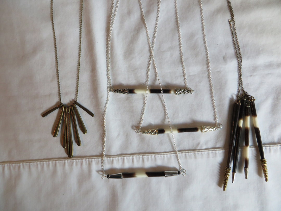 Quill Necklace, Quill, Necklace, Porcupine Quill, African Quill ...