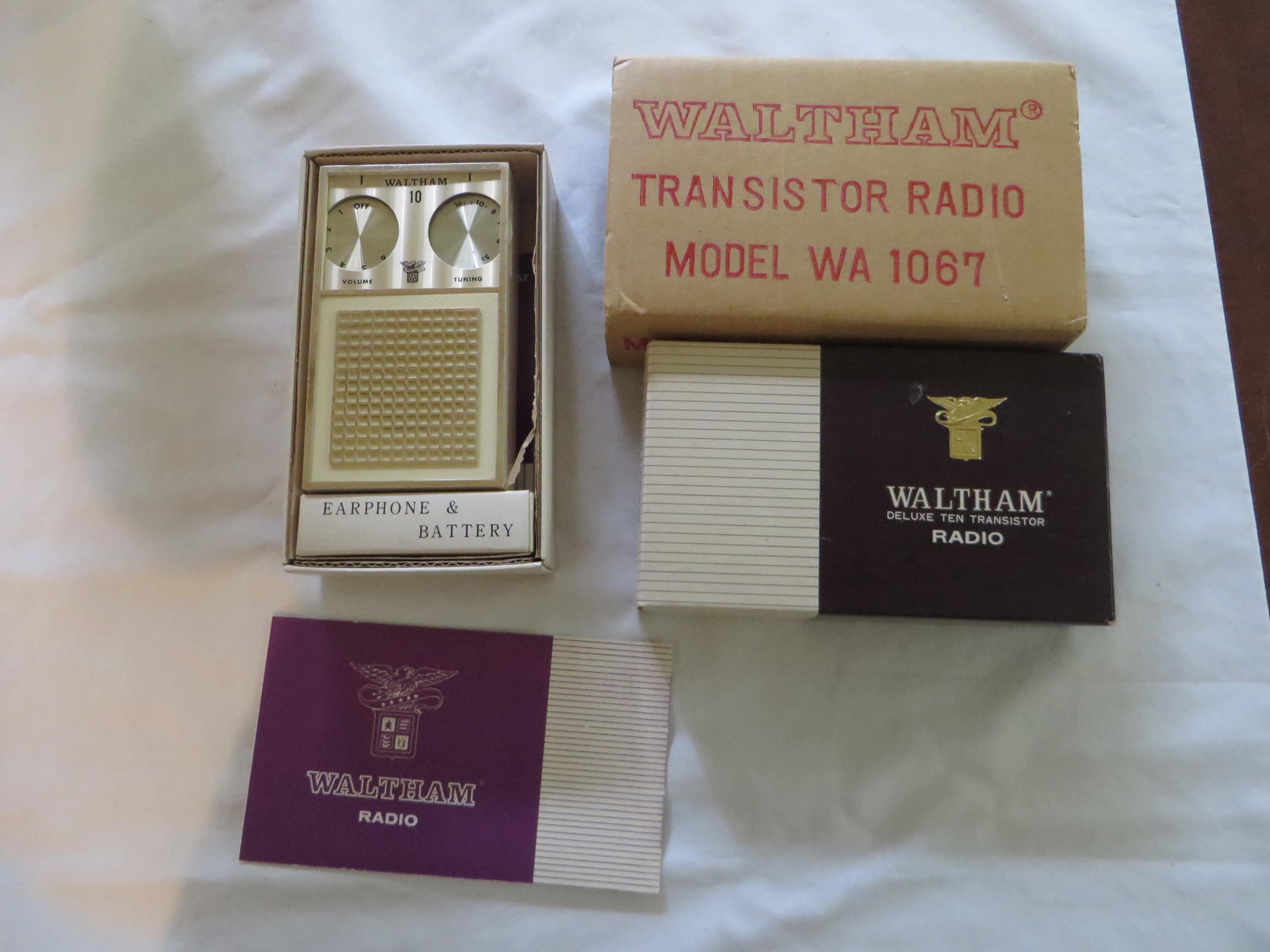 Vintage Waltham Transistor Radio, Model WA 1067, Radio, Transistor ...