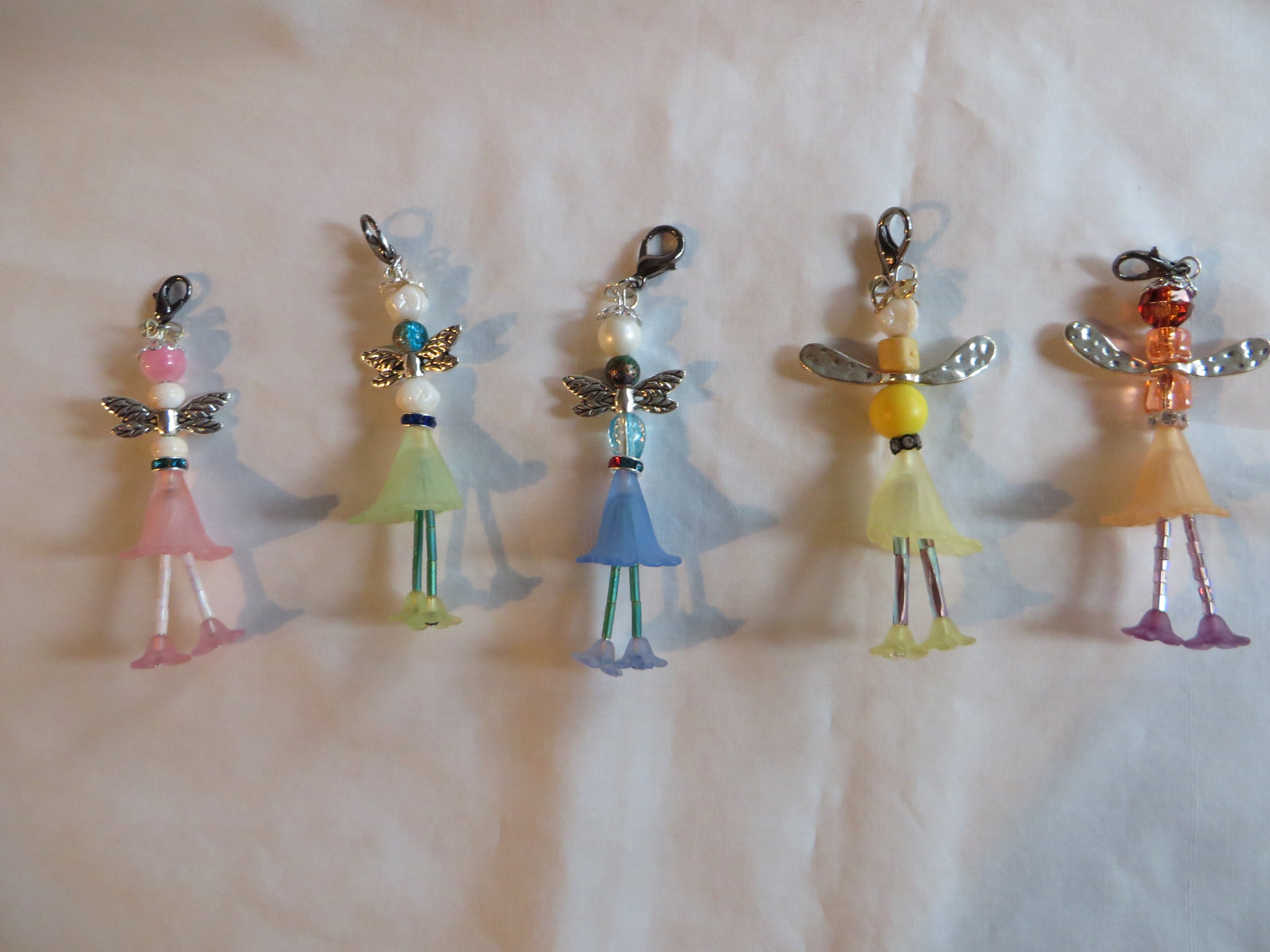 Bead Dolls, Dolls, Charms, Hanging, Bead, Angel, Fairy - Etsy